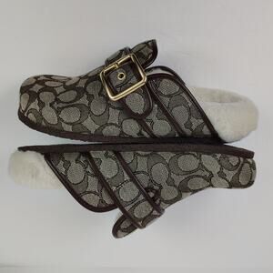 Coach | Shoes | Coach Ashton Clog In Signature Jacquard Oakmaple Color ...